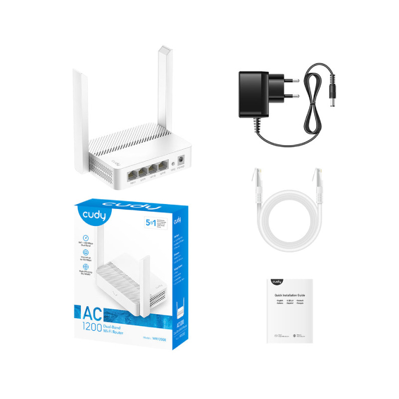 CUDY WR1200E AC1200 Dual Band Smart Wi-Fi ruter - Konovo.rs
